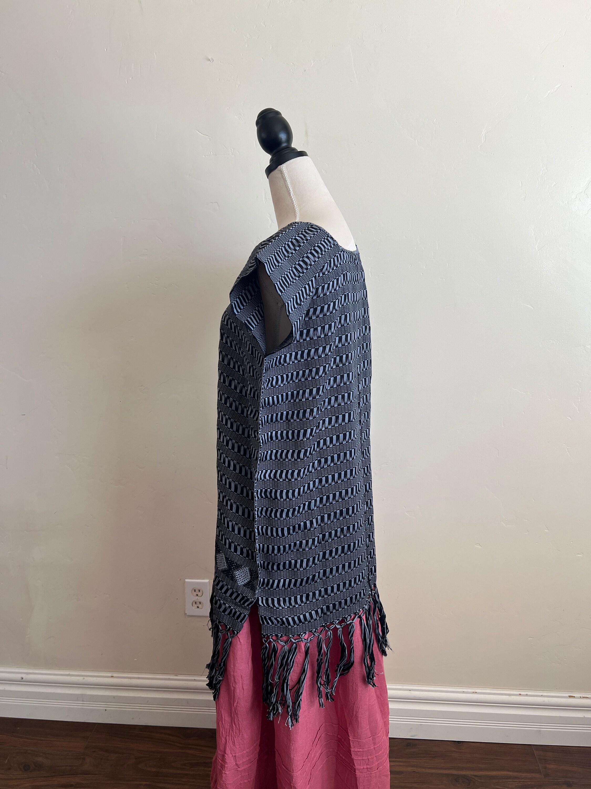 Artisanal Zinacantan Dress Handmade on A Backstrap Loom, Mexican Woven ...