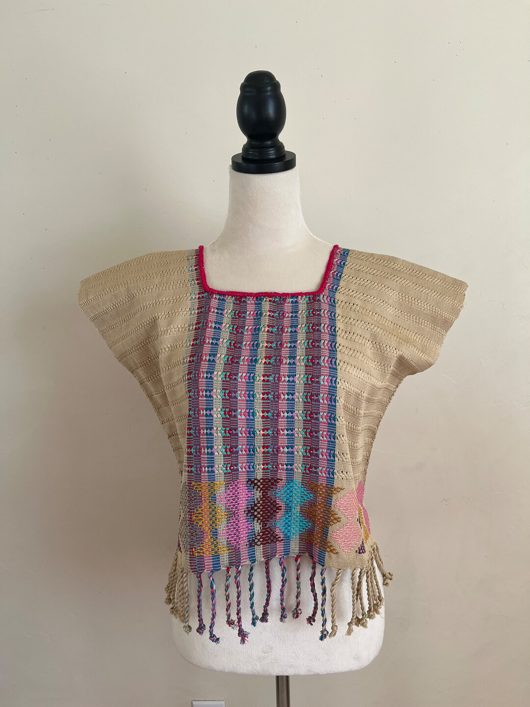 Woven Mexican Blouse, Artisanal Clothing, Handmade on A Backstrap Loom ...