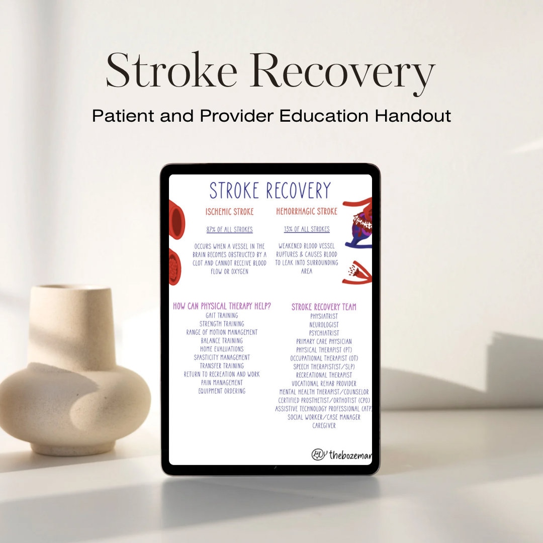 Stroke Recovery Team Educational Handout - Etsy