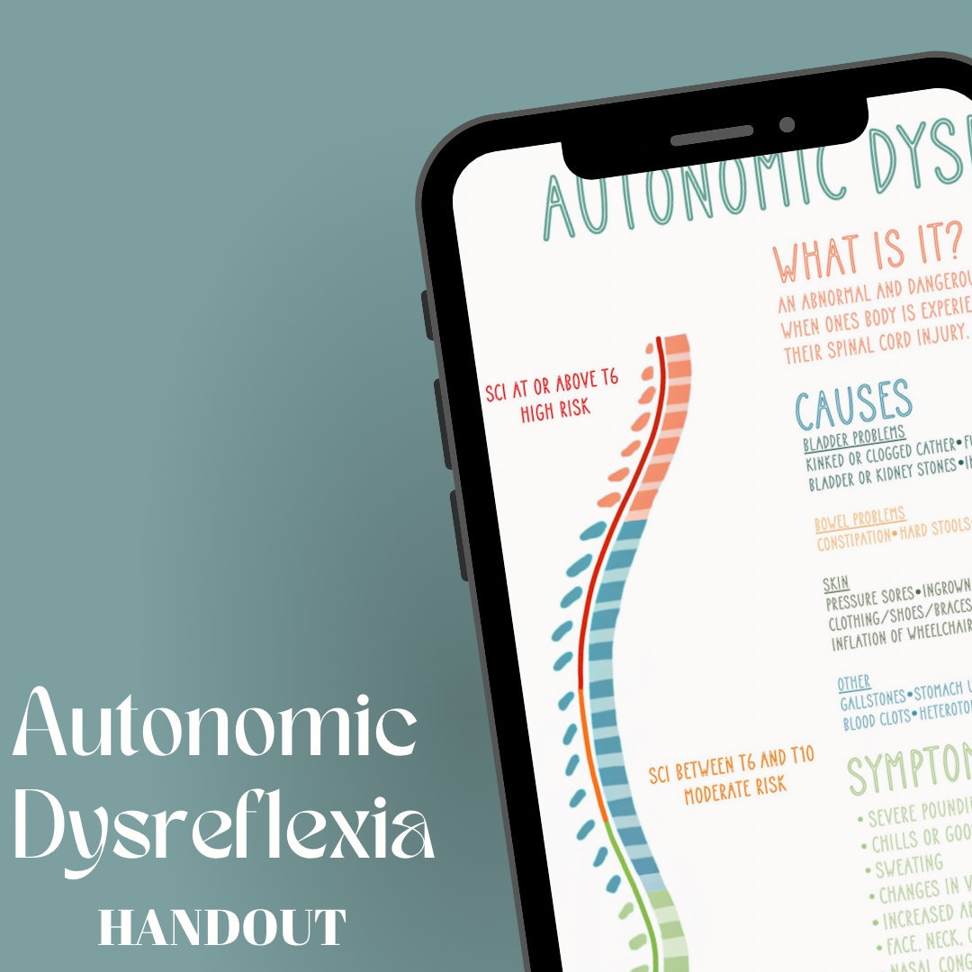 Autonomic Dysreflexia Handout: Spinal Cord Injury Study Guide (PDF) - Etsy
