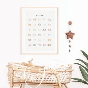 Serbian Alphabet Poster, Balkan, Kids Digital Print, Serbian Poster, Serbisch, Baby Shower Gift ...