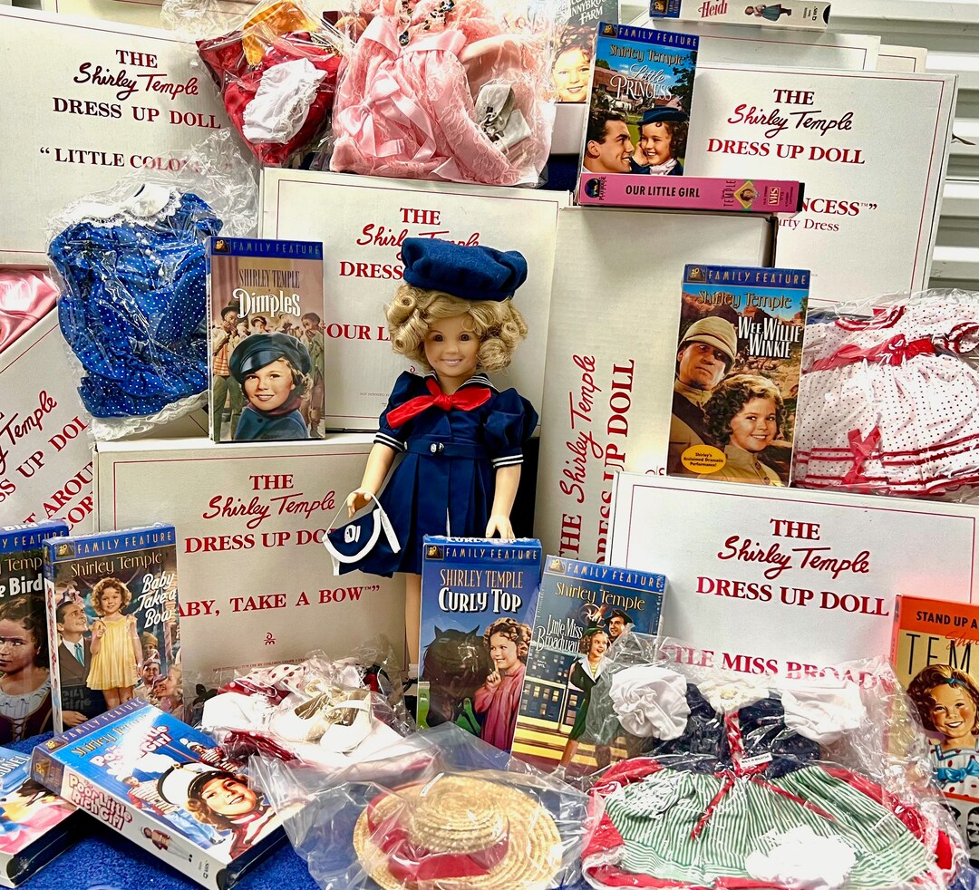 Shirley Temple Vintage 16” Vinyl “dress-up Doll” With 23 Authentic ...