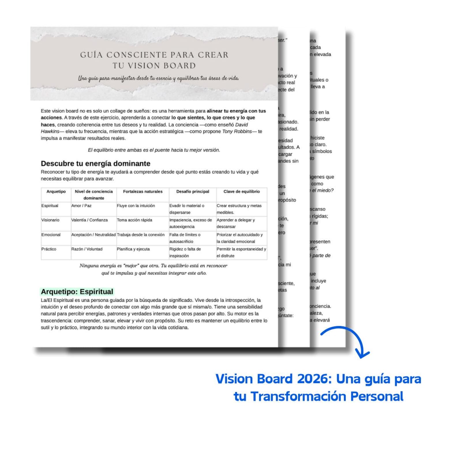Vision Board 2026 Y Guía En Español Para Manifestar Metas Y Propósito ...
