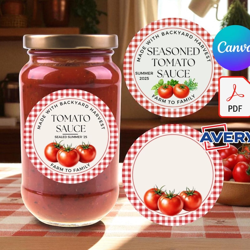 Mason Jar Lid Label - Etsy