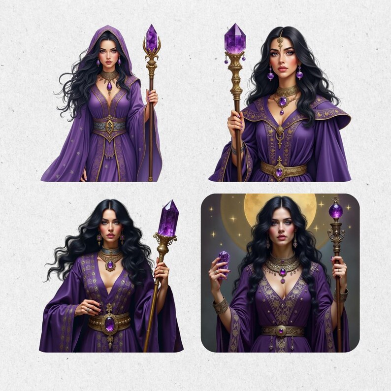 Mystical High Priestess Witch Collection – High-resolution Fantasy Art ...