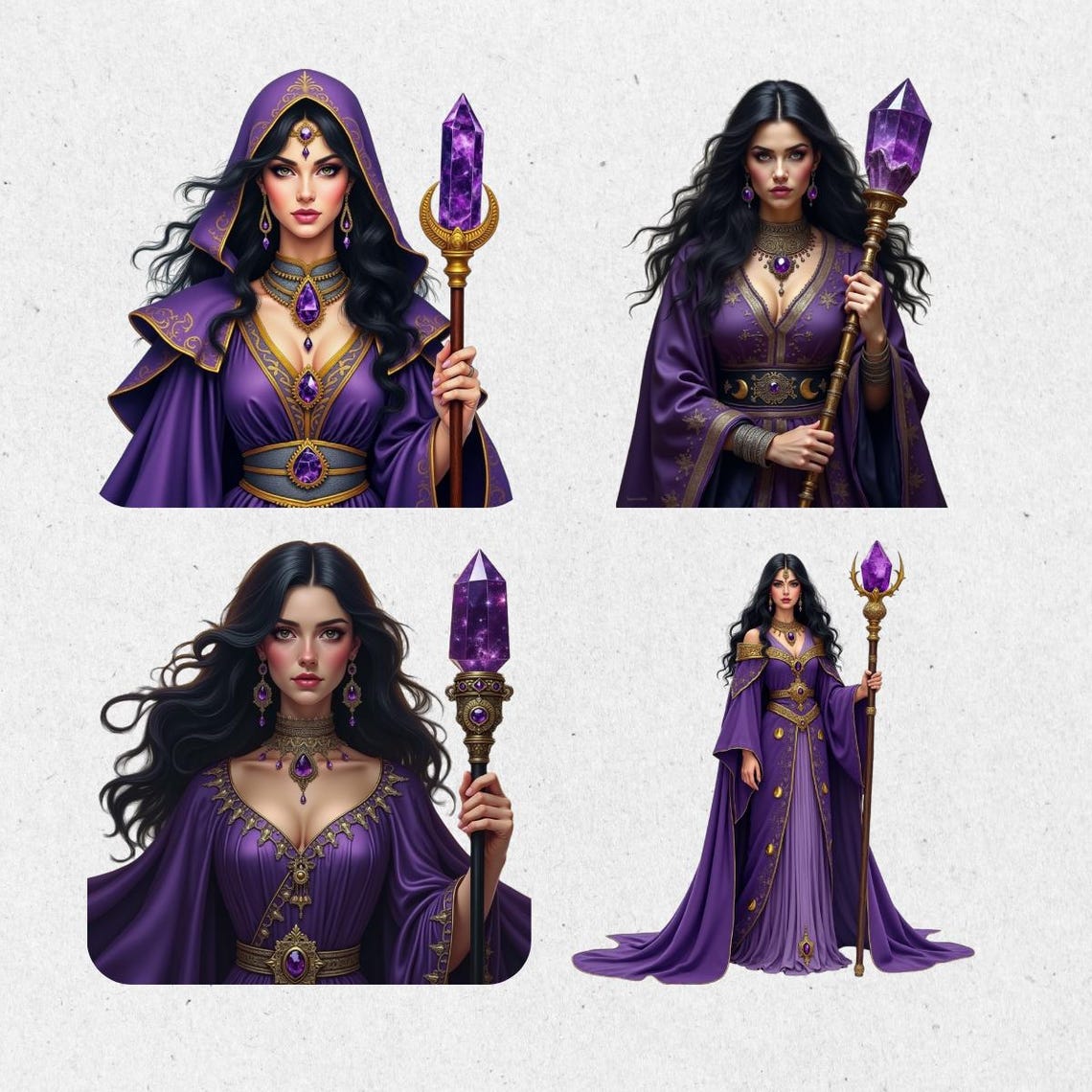 Mystical High Priestess Witch Collection High-resolution Fantasy Art - Etsy