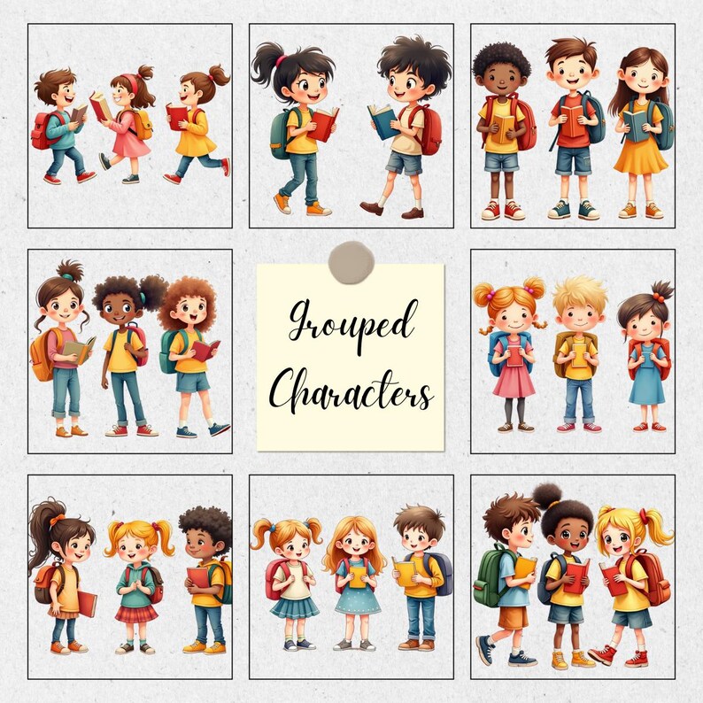 Kids School Clip Art Collection 30 High-resolution Pngs Grouped ...