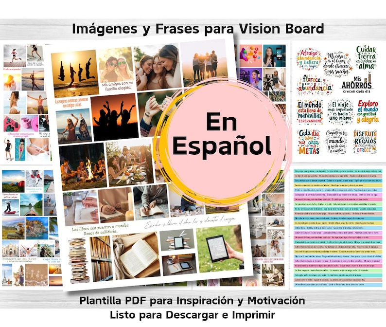 Vision Board Kit: Spanish Inspiration & Motivation (digital Download ...