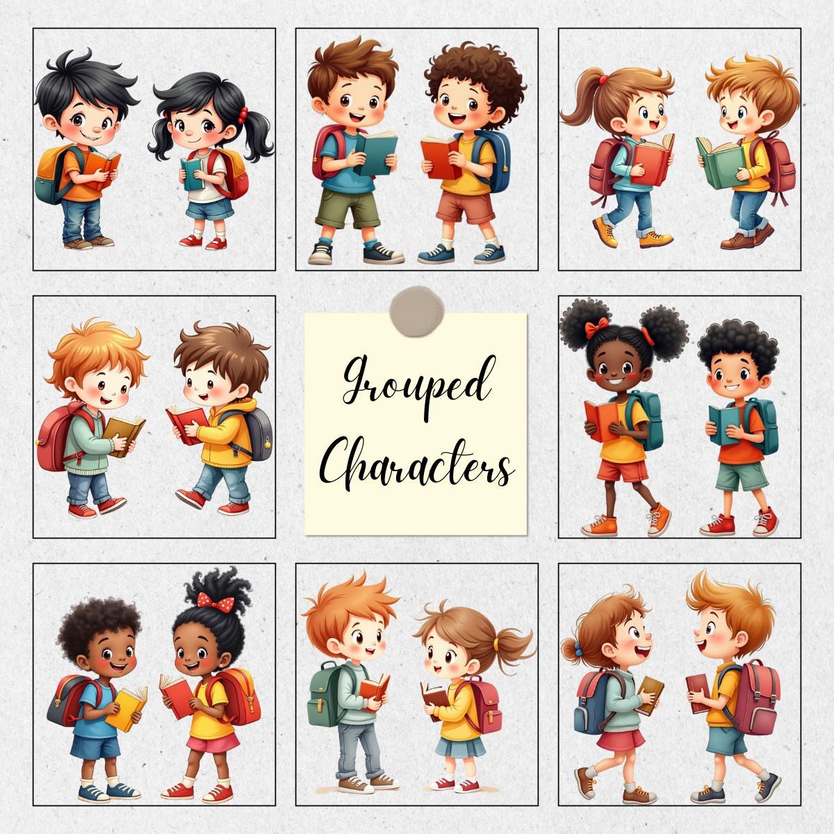 Kids School Clip Art Collection 30 High-resolution Pngs Grouped ...