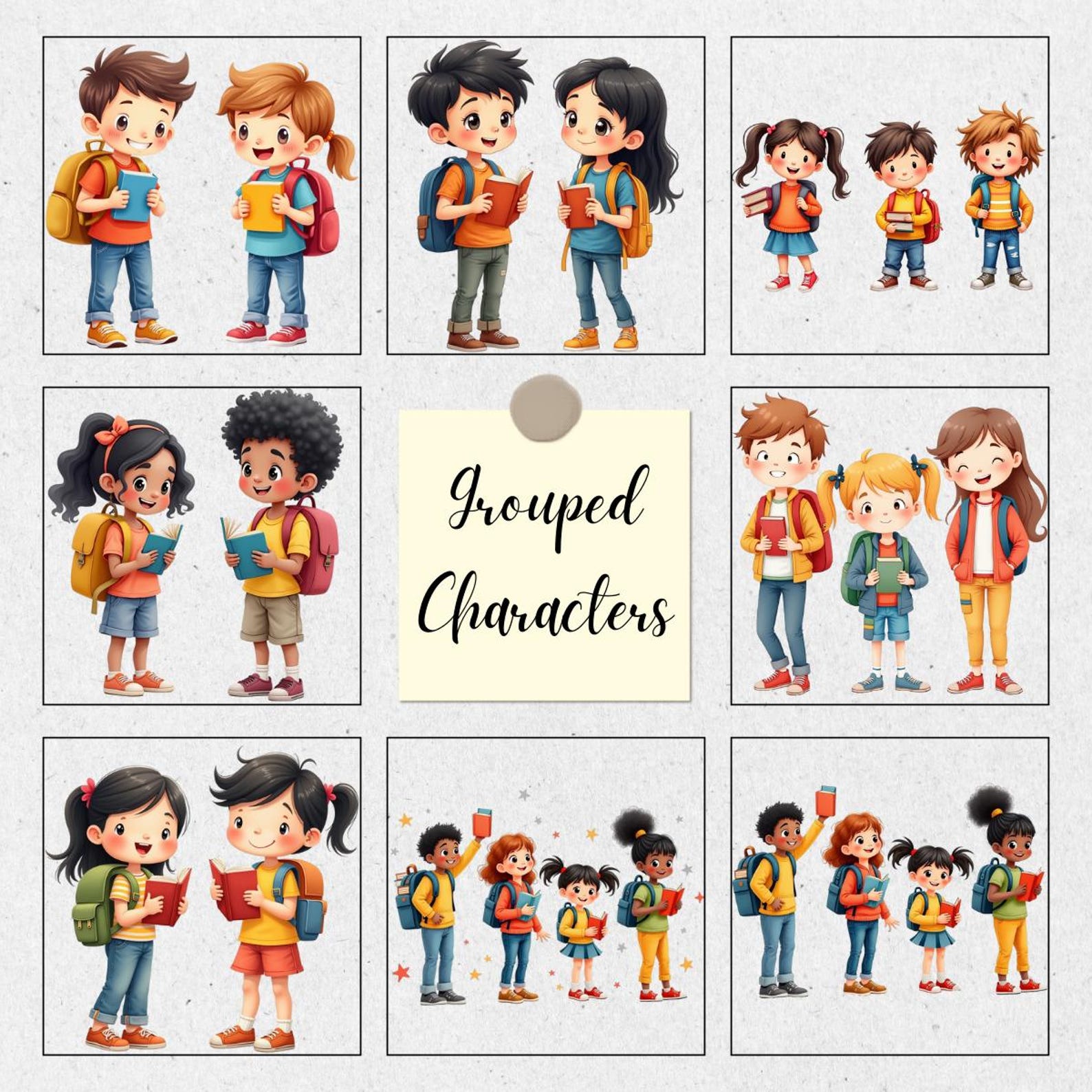 Kids School Clip Art Collection 30 High-resolution Pngs Grouped ...