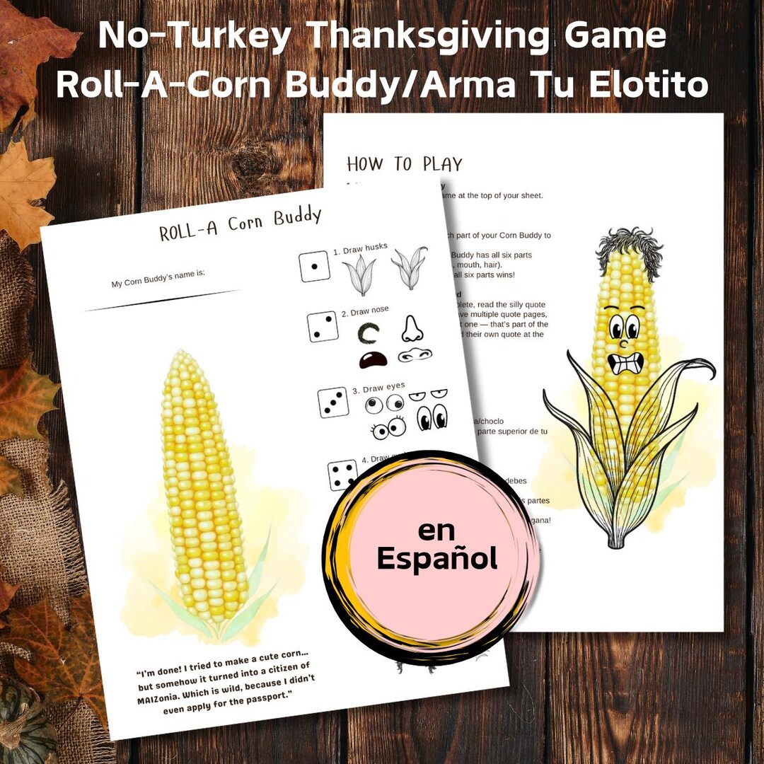 Roll-a-corn Buddy Game | No-turkey Thanksgiving Activity | Arma Tu ...