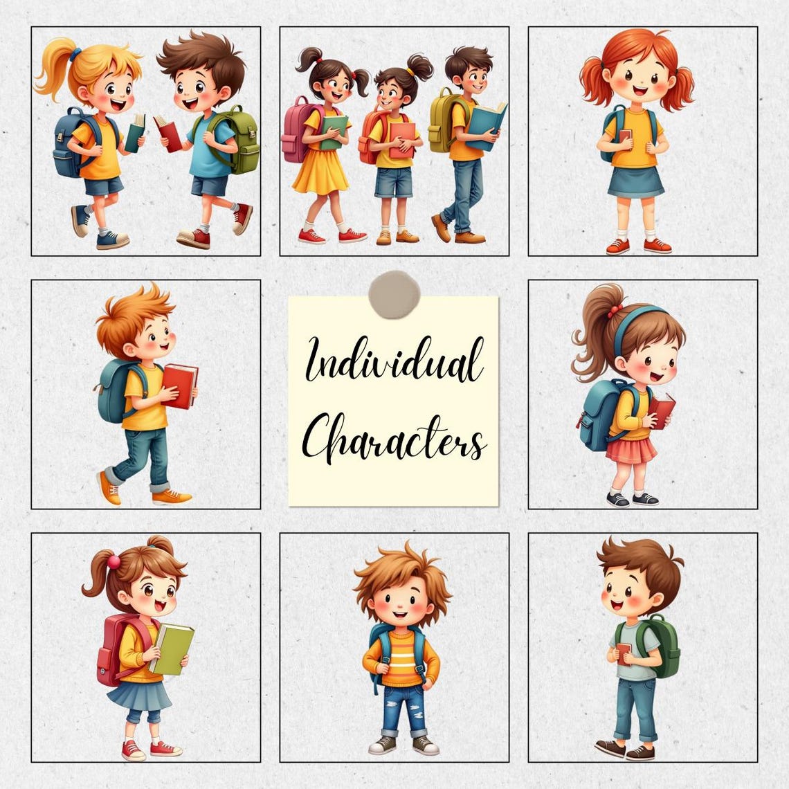 Kids School Clip Art Collection 30 High-resolution Pngs Grouped ...