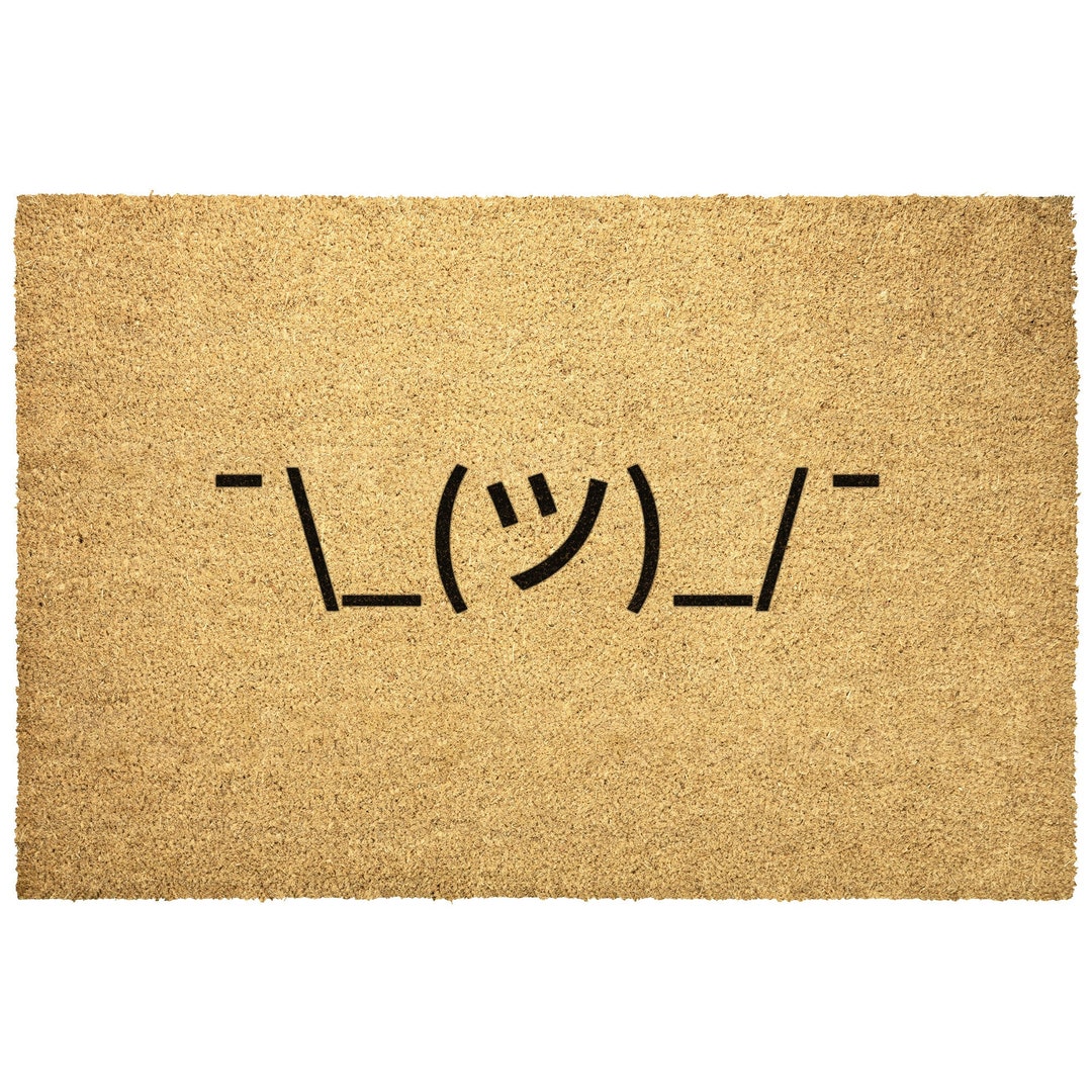 Shrug Guy Ascii Outdoor Doormat - Etsy