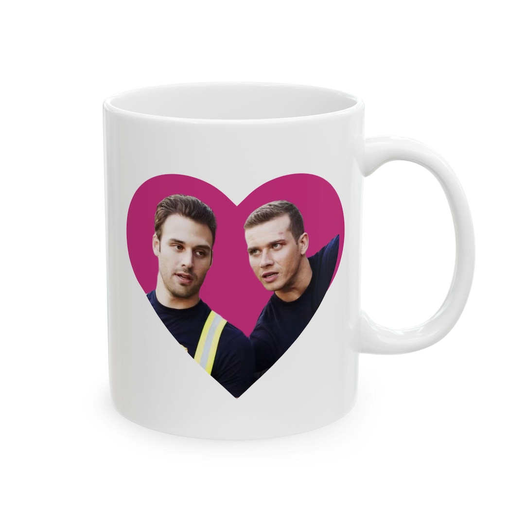 911 Buck and Eddie Buddie Heart Mug | 911 TV Show - Etsy