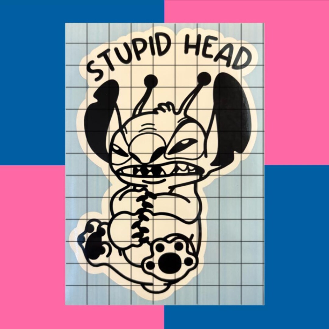 Stitch Car Decal | Stitch Sticker | Car Window Decal | Stitch Stupid ...