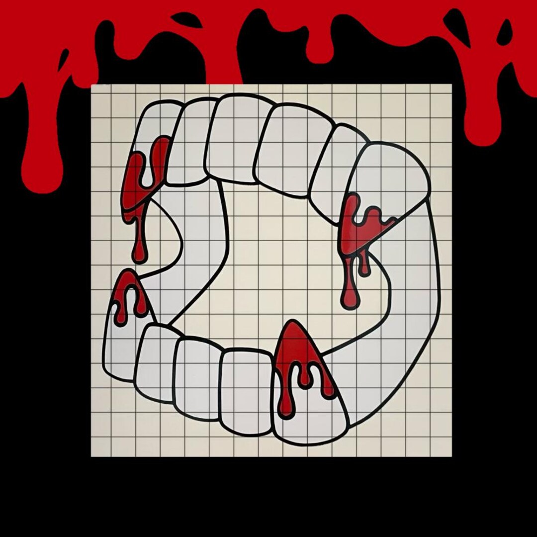 Teeth Car Decal | Vampire Sticker | Halloween Fangs Sticker - Etsy