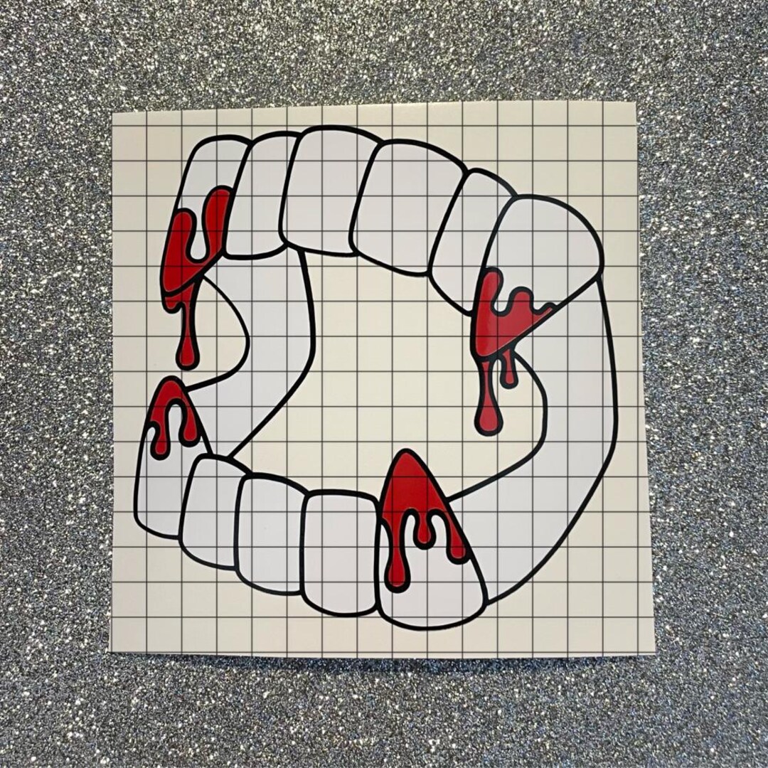 Vampire Fangs Vinyl Decal | Spooky Car Decor | Gothic Car Sticker ...