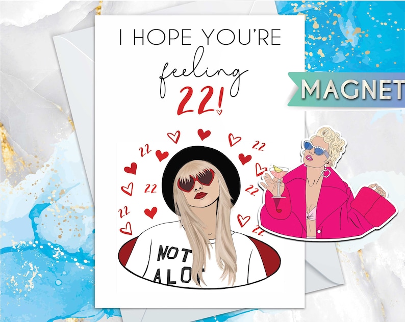 22 Birthday Card for Her 22nd Birthday Card 22 Swifty Card - Etsy