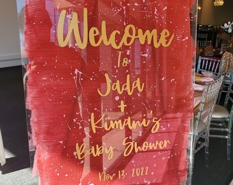 Social Media Hashtag Acrylic Sign Follow Us Acrylic Signs Business ...