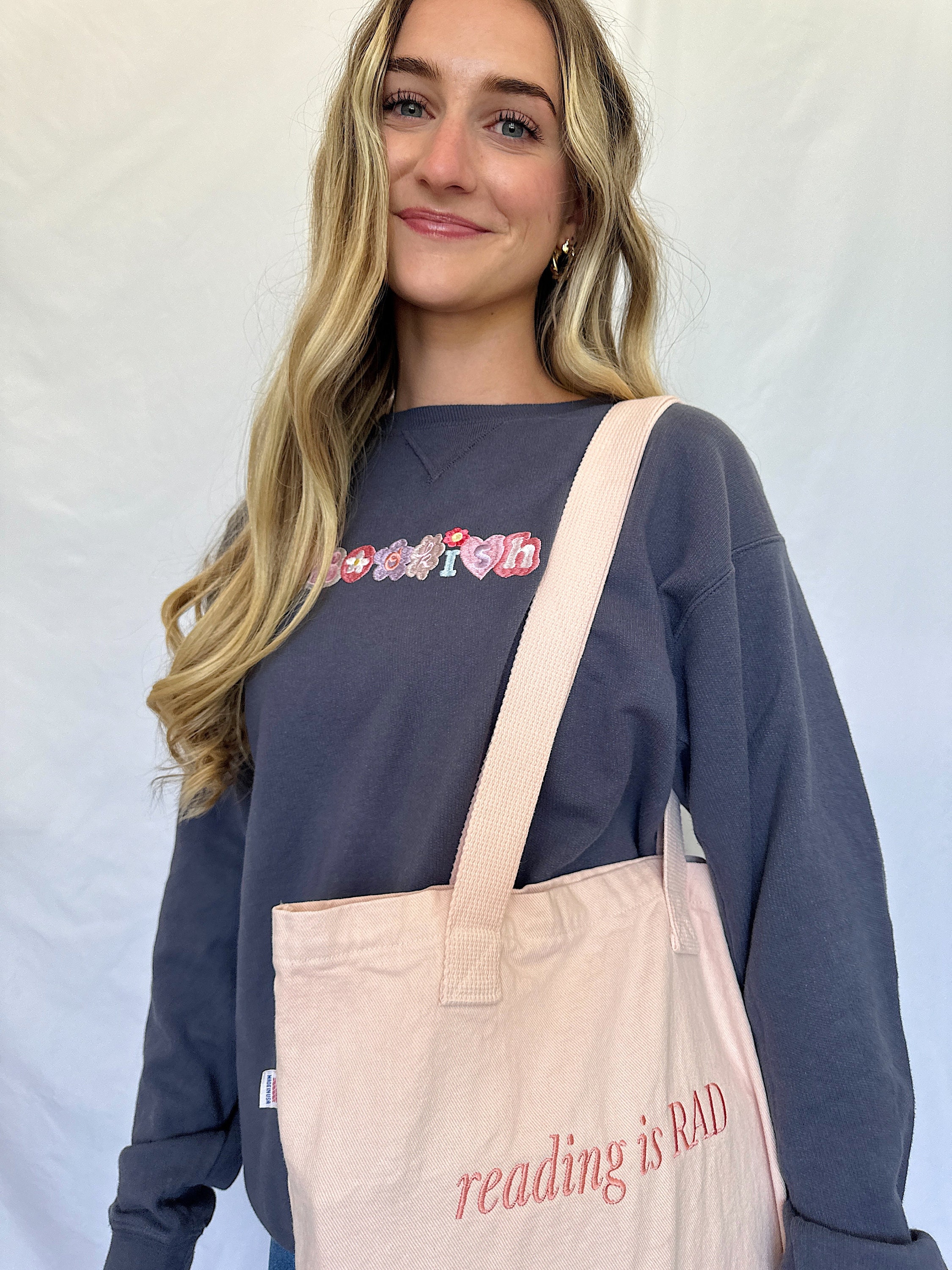 Reading is RAD Tote, Book Bag, Embroidered Tote Bag - Etsy