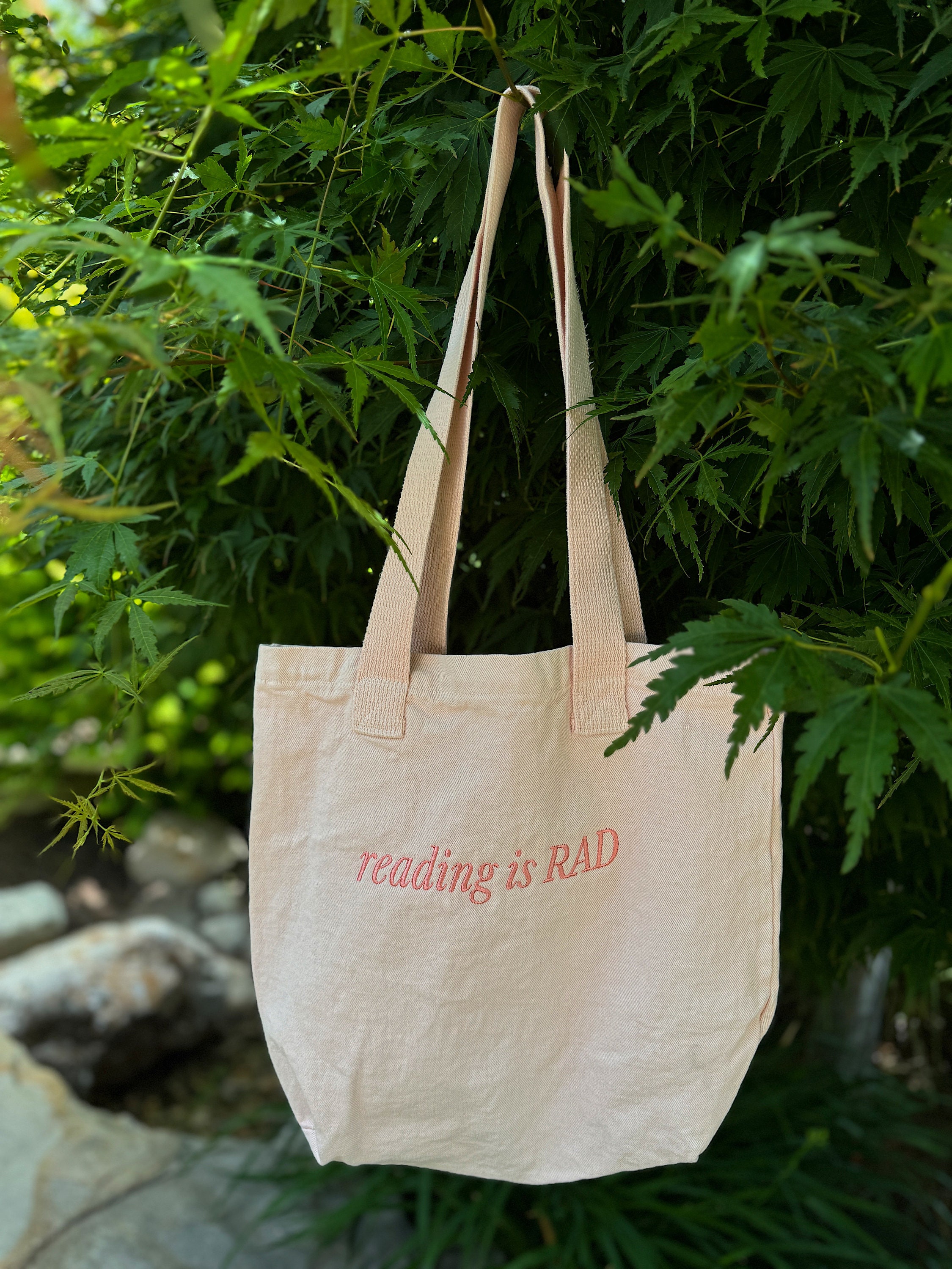 Reading is RAD Tote, Book Bag, Embroidered Tote Bag - Etsy