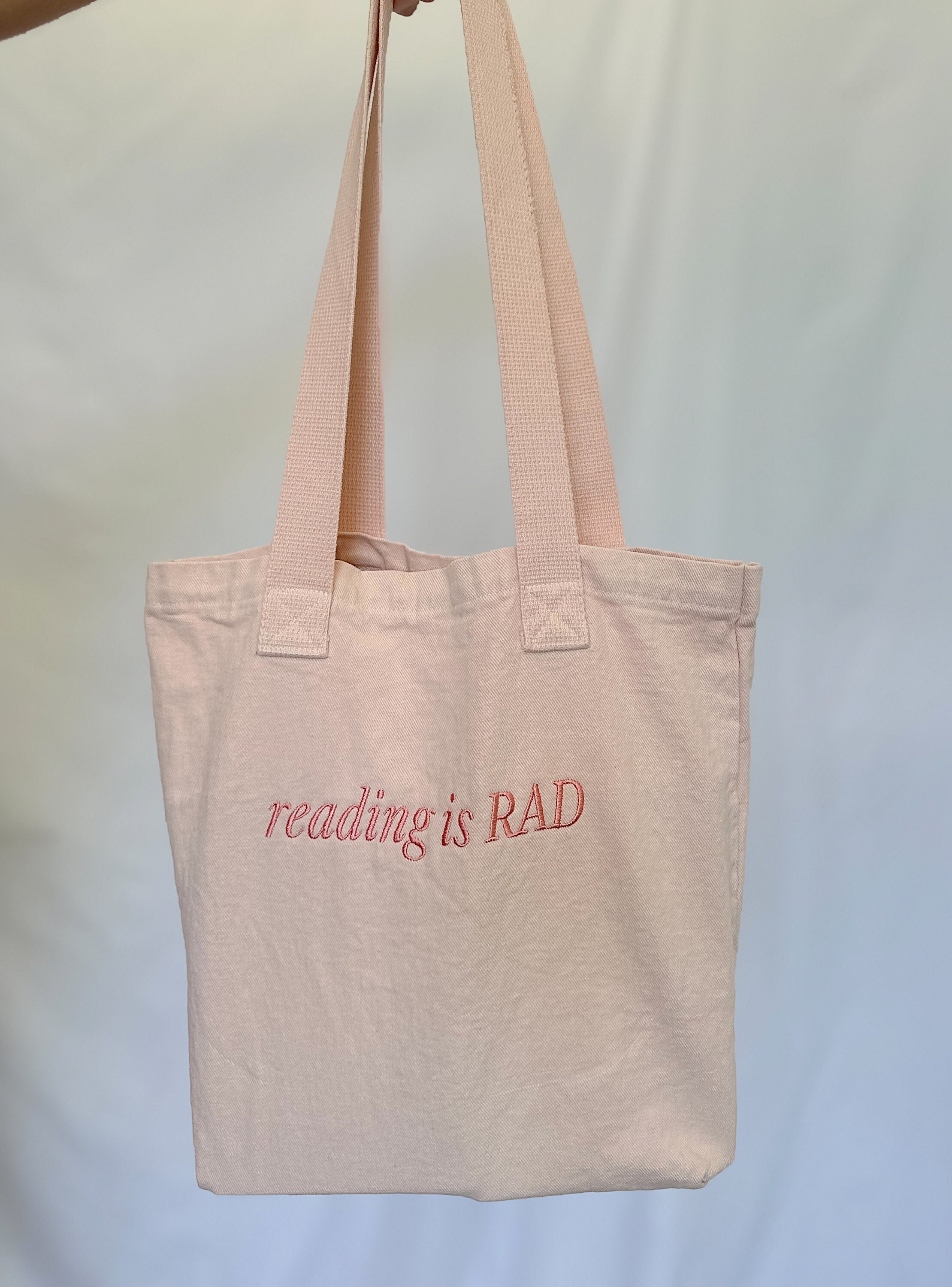 Reading is RAD Tote, Book Bag, Embroidered Tote Bag - Etsy