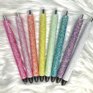 Personalized Glitter Gel Pen - Handmade Refillable Inkjoy Pen - Etsy