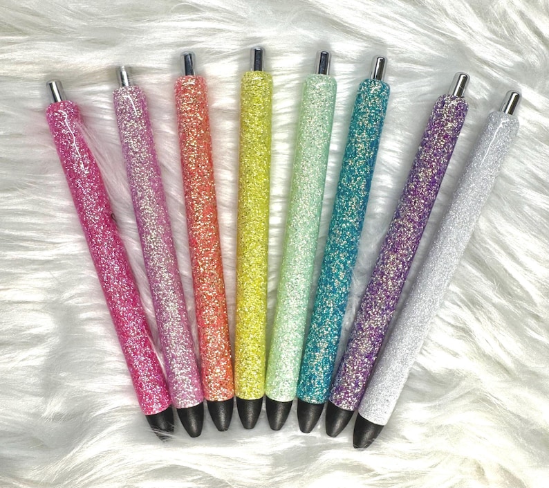 Personalized Glitter Gel Pen - Handmade Refillable Inkjoy Pen - Etsy