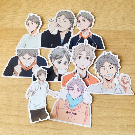 Volleyball Anime Boys Stickers 9 - Etsy