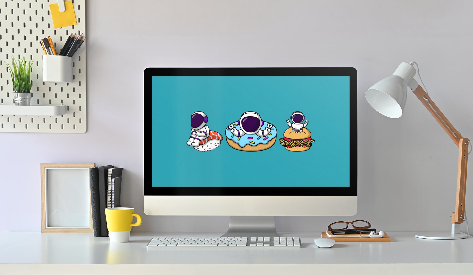 Children Astronaut Digital Desktop Wallpaper | Desktop Background ...