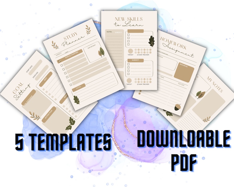 Printable Study Planner Planner Study Plan New Skills - Etsy