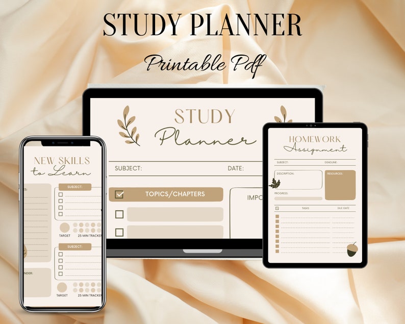 Printable Study Planner, Planner, Study Plan, New Skills Planner ...