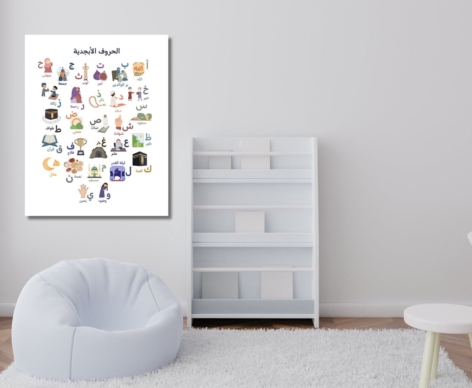 Islamic Arabic Alphabet Poster, Printable Arabic Poster, Arabic ...