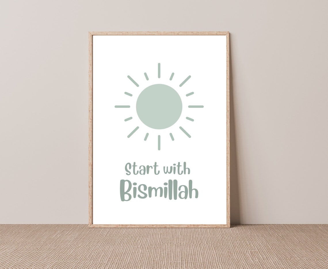 Start With Bismillah, Hope W Inshallah, End W Alhamdullilah, Islamic ...