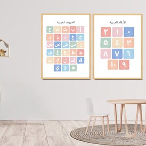 Watercolor Arabic Alphabet Poster, Printable Arabic Poster, Arabic ...