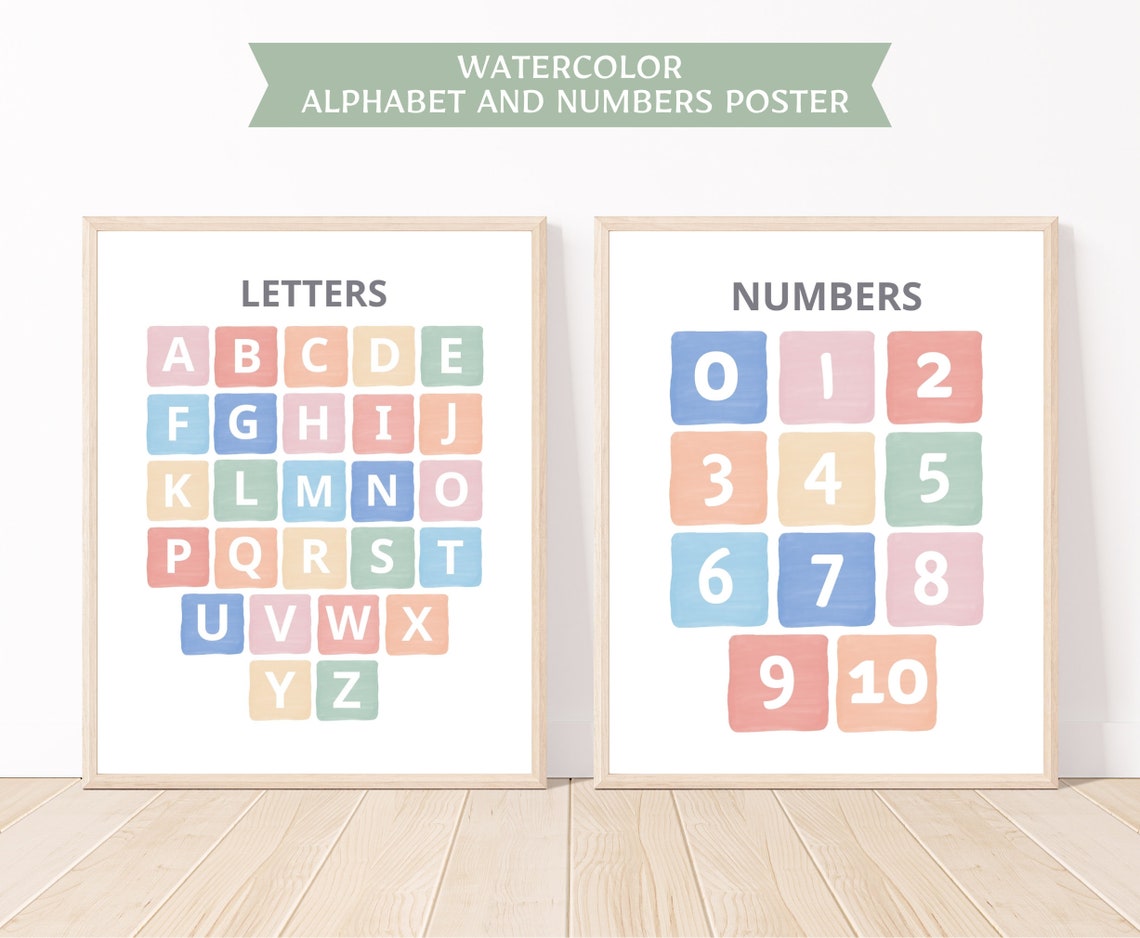 ABC Prints, English Alphabet Poster, Printable Letter Poster, English ...