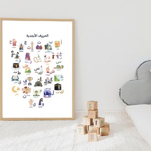 Islamic Arabic Alphabet Poster, Printable Arabic Poster, Arabic ...