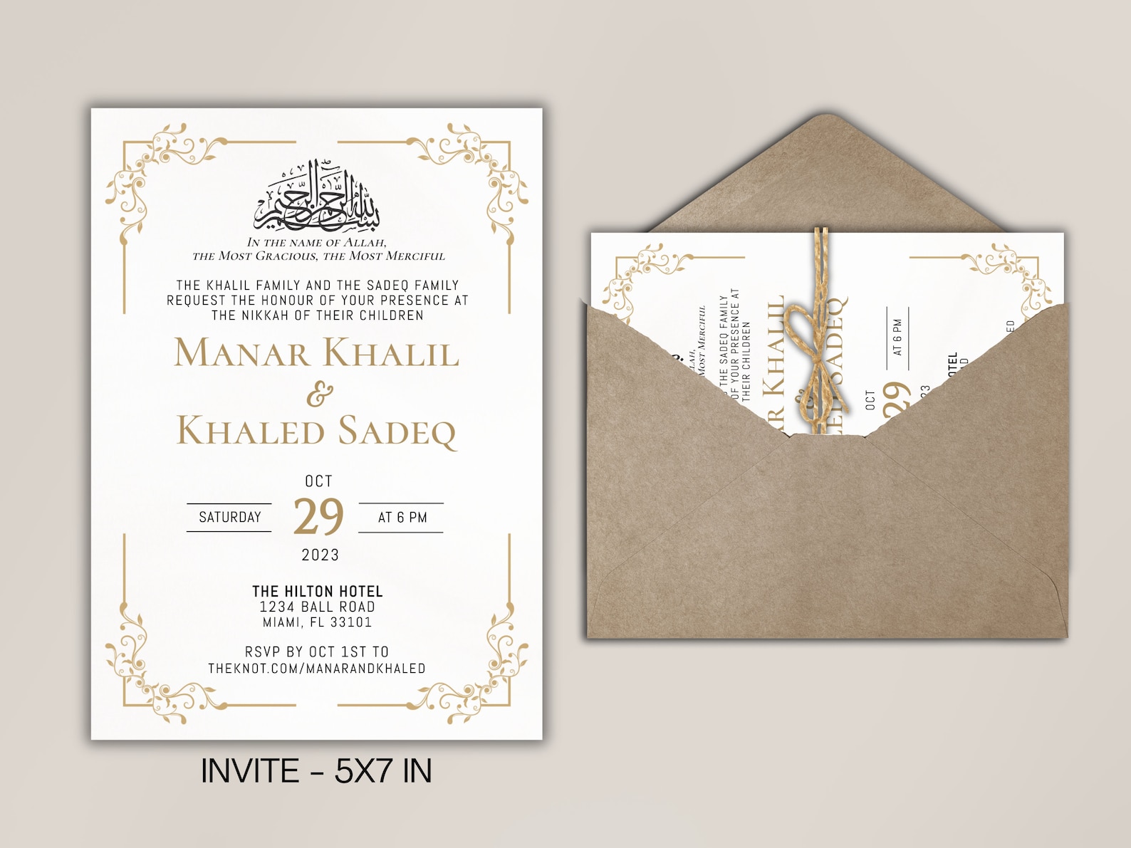 Shaadi Invitation Digital Wedding Card, Elegant E-invitation Wedding ...