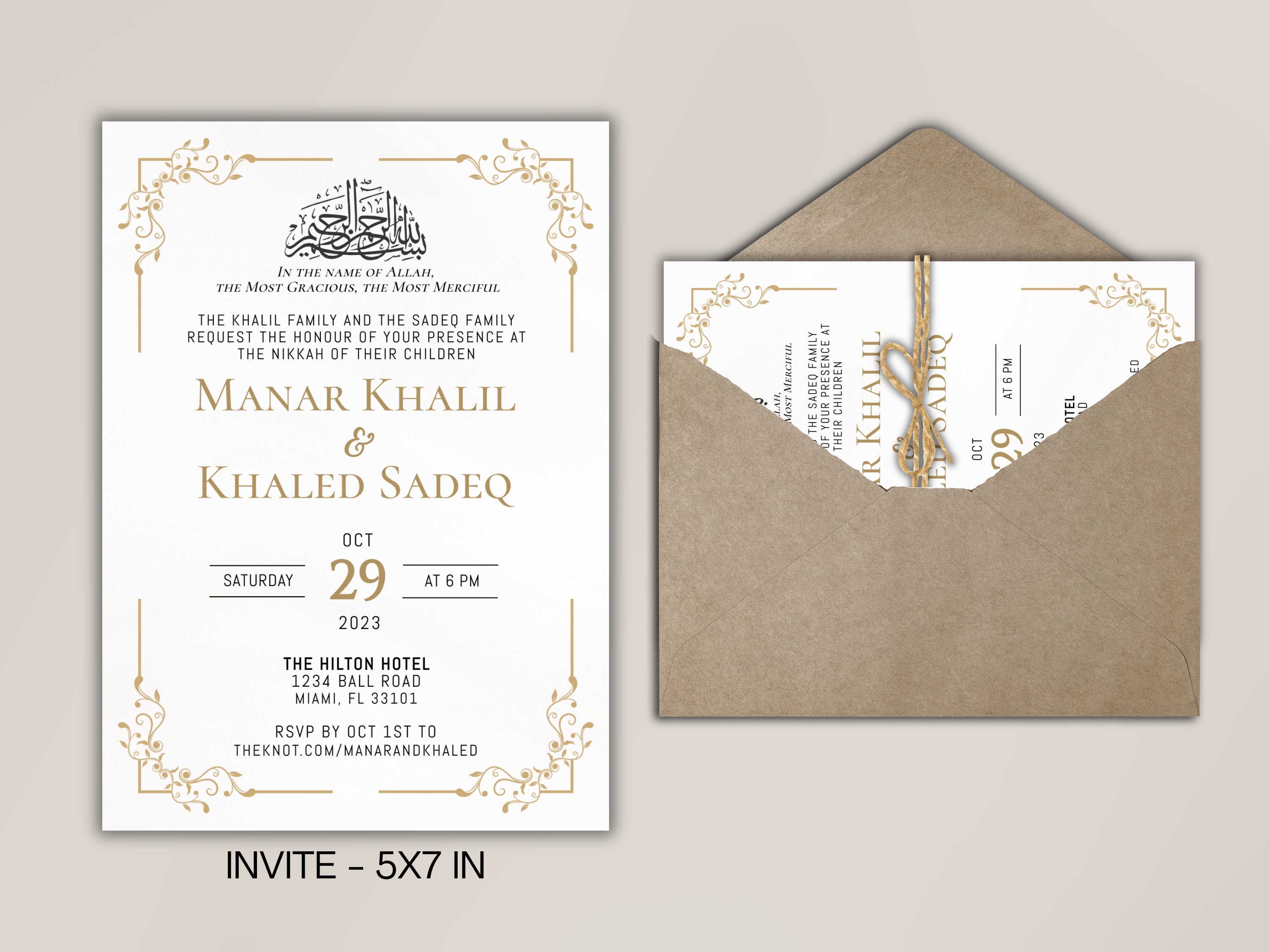 Shaadi Invitation Digital Wedding Card, Elegant E-invitation Wedding ...