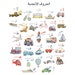 Transportation Arabic Alphabet Poster, Printable Arabic Poster, Arabic ...