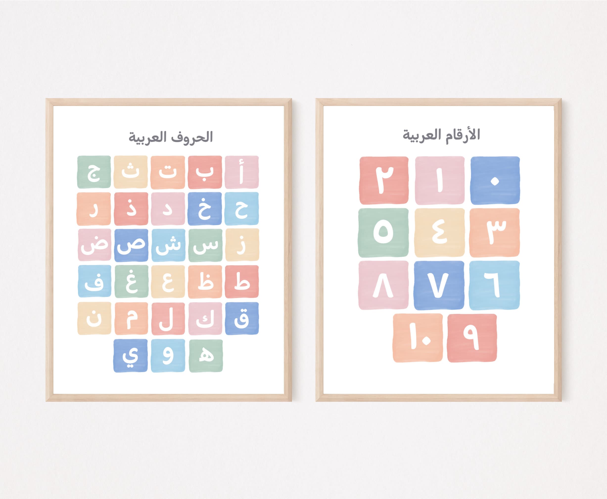 Watercolor Arabic Alphabet Poster Printable Arabic Poster - Etsy