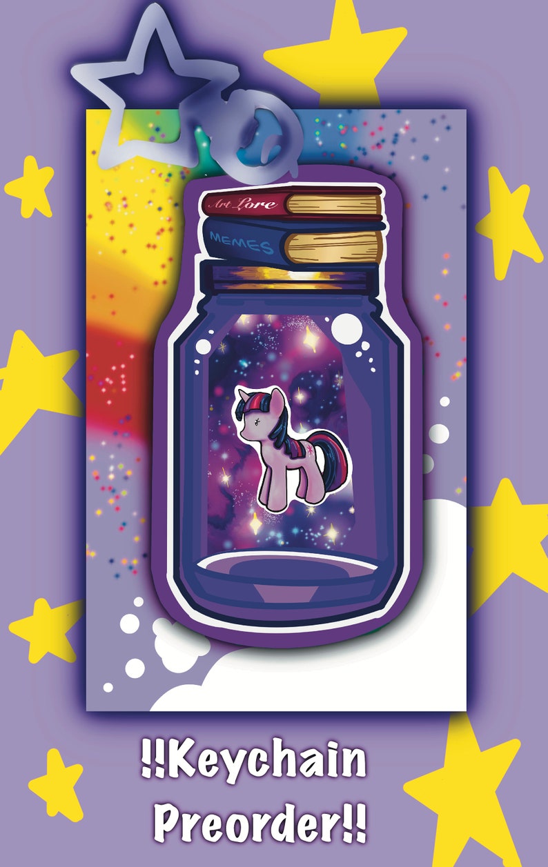 Pony Jar Mlp Jar Shaker Keychain - Etsy
