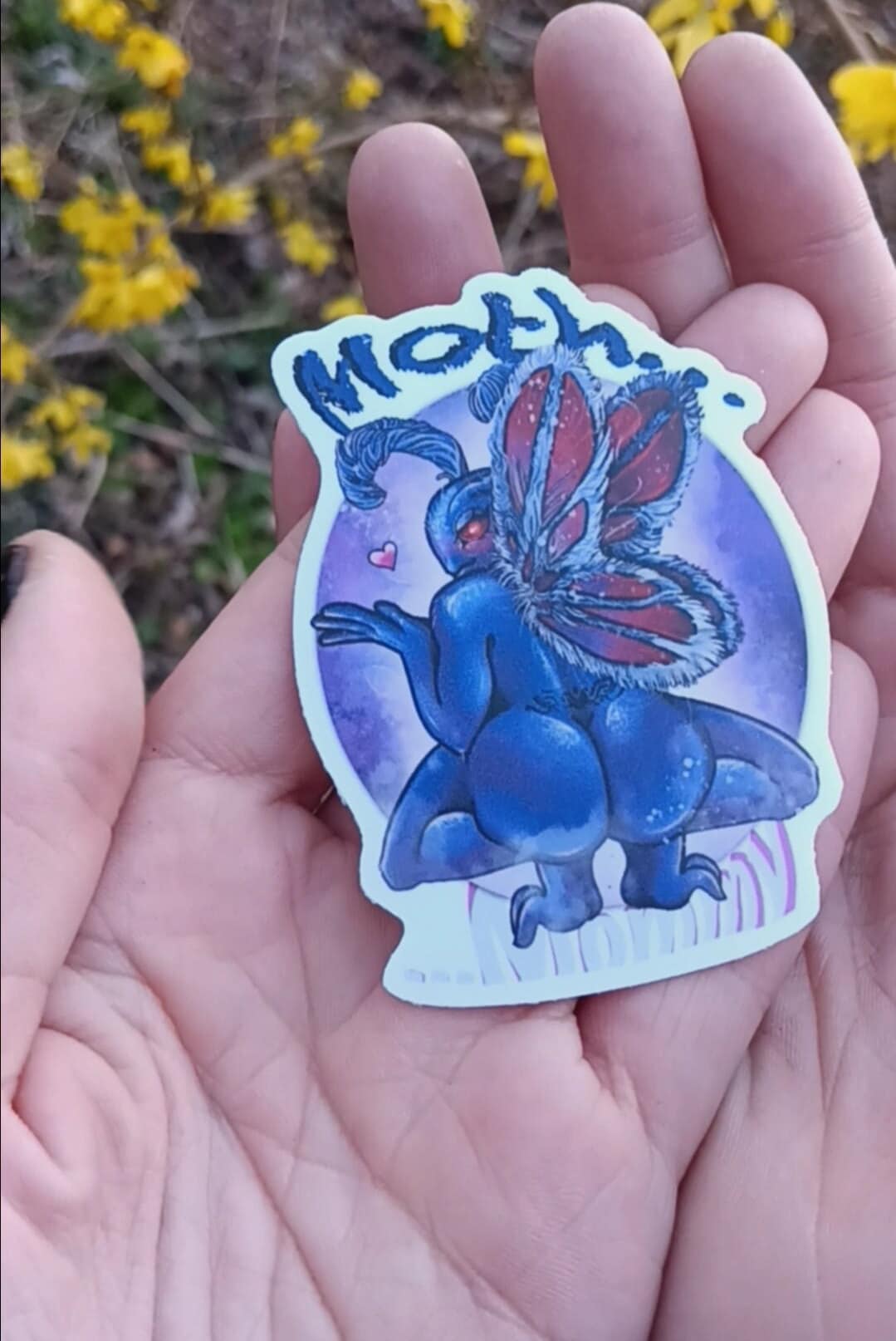 Mothman 2.5in Vinyl Sticker Moth Cryptid Funny Stickers Mommy Joke ...