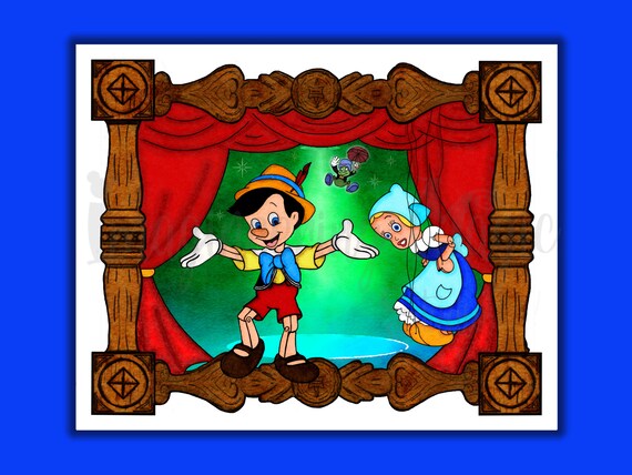 Pinocchio Fine Art Print Disney Painting Disney Movie - Etsy