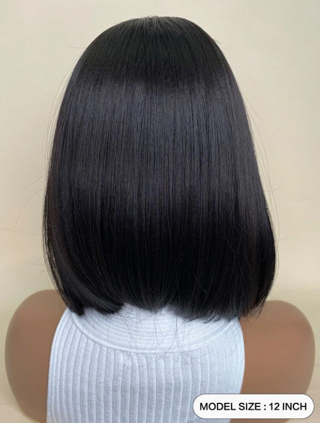 Short Straight Synthetic Half Wig With Headband - Etsy