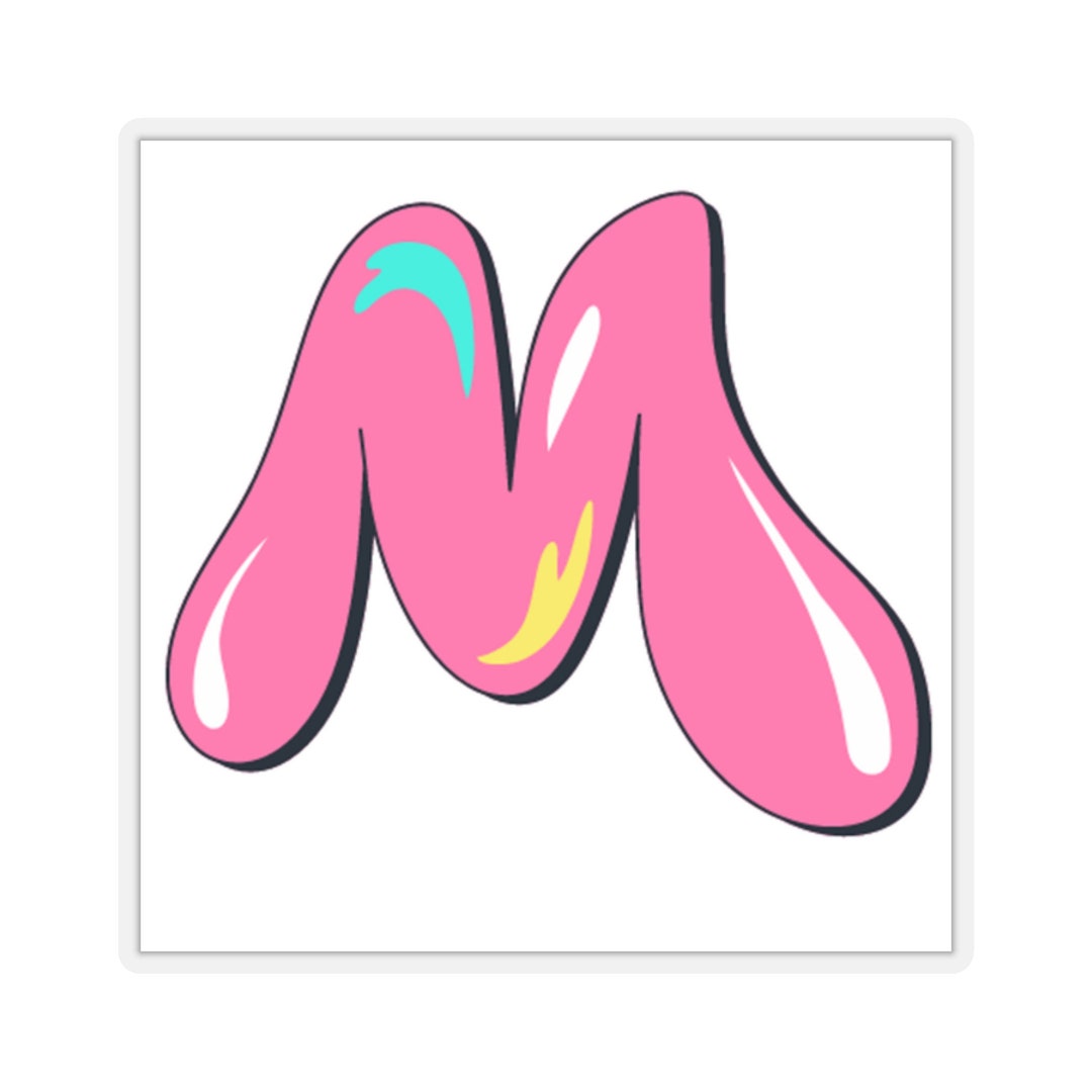 Pink Letter M Stickers - Etsy