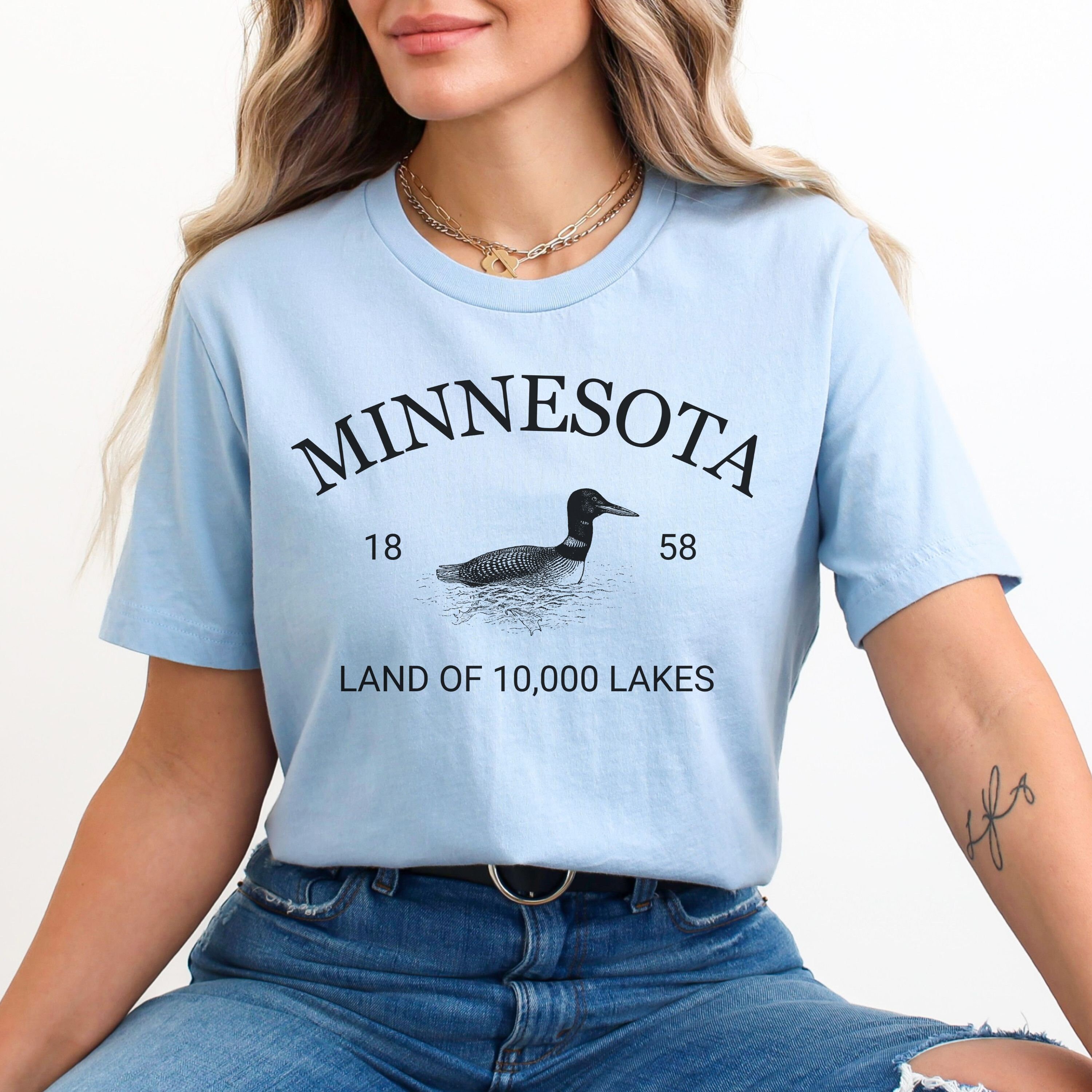 Minnesota State Shirt, Minnesota Loon T-shirt, Minnesota Travel Gift ...