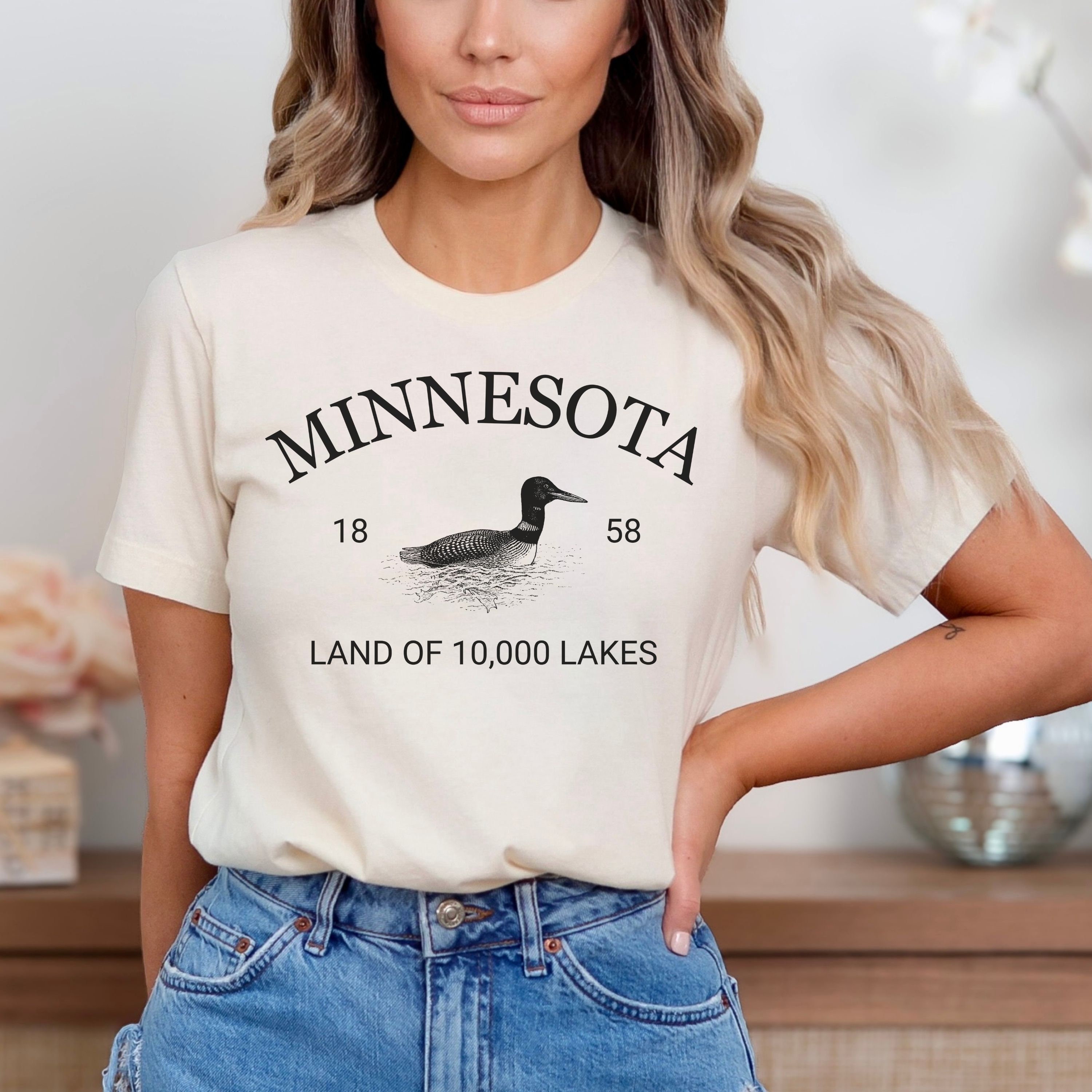 Minnesota State Shirt, Minnesota Loon T-shirt, Minnesota Travel Gift ...