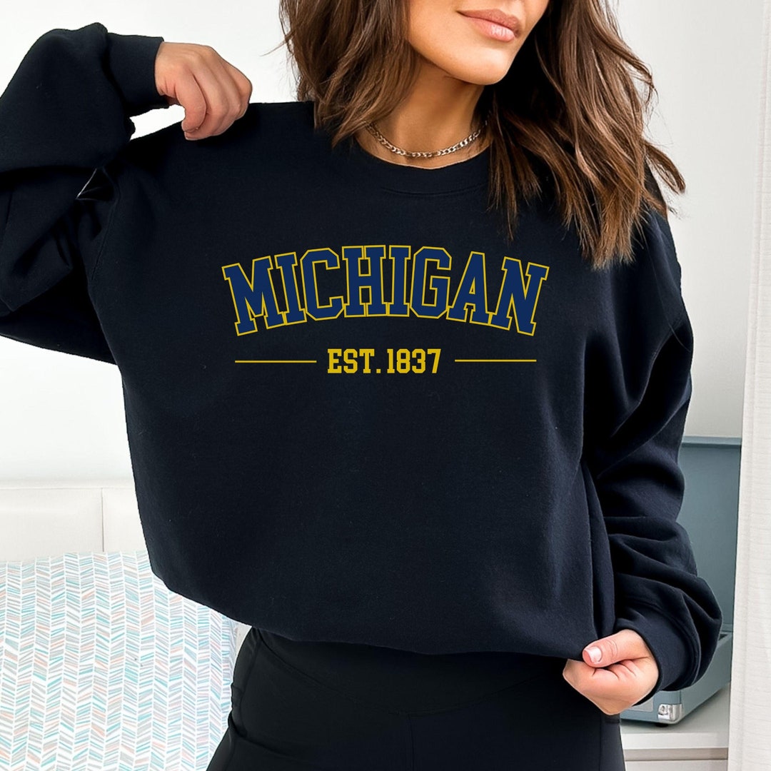 Michigan Sweatshirt, Vintage Michigan Crewneck, Michigan Football ...