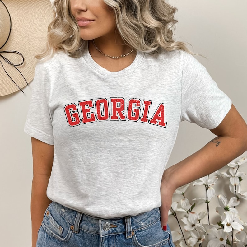 Georgia State Shirt, Distressed Georgia Tee, Vintage Style, Georgia ...